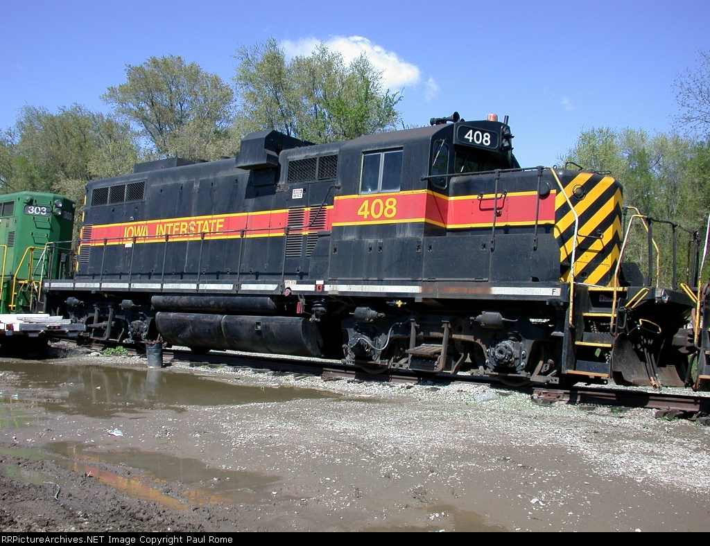 IAIS 408, EMD GP8, at the IAIS Yard
